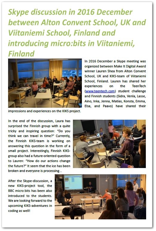 Alton Convent School & Viitaniemi School | KIKS - Kids Inspire Kids for ...
